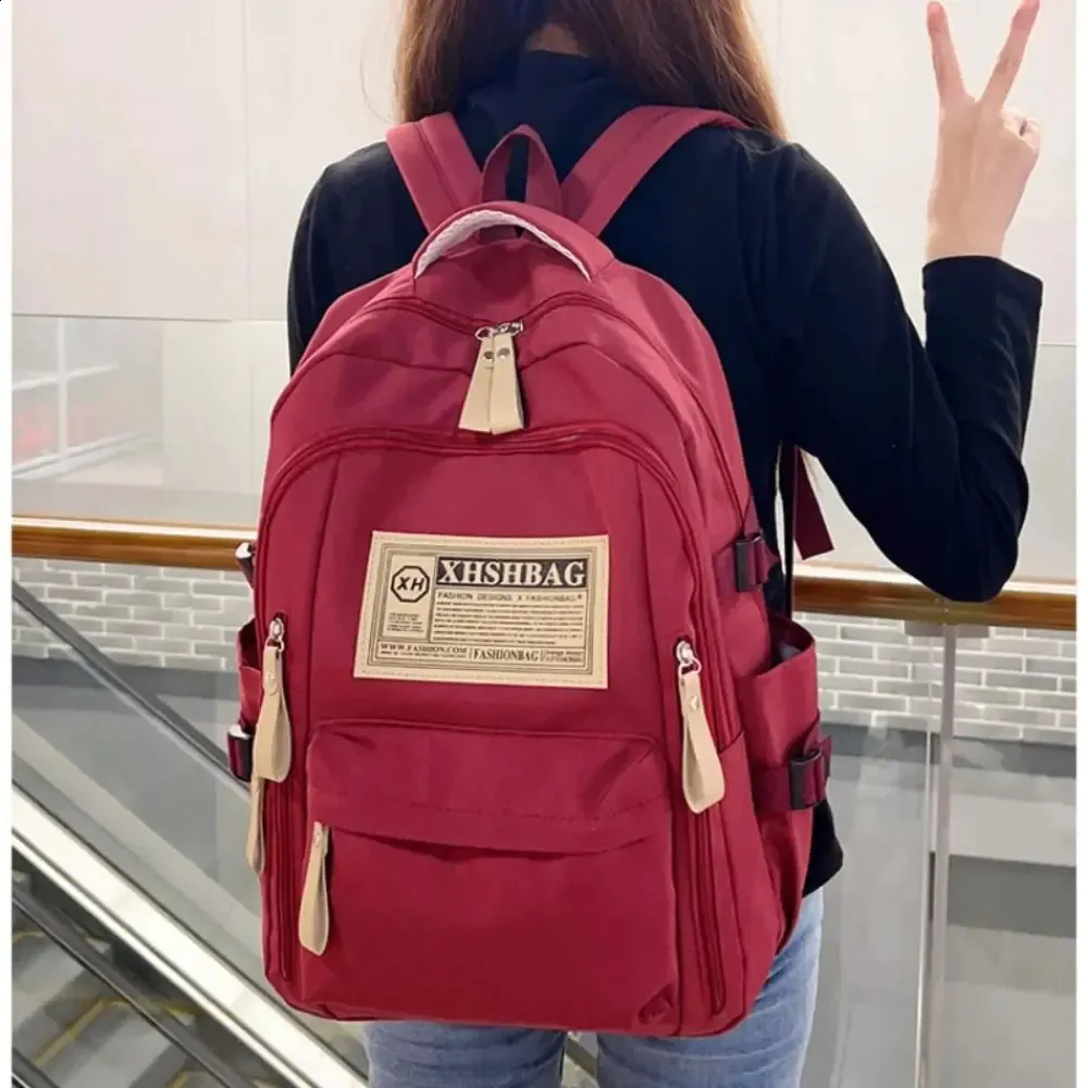 Waterproof Nylon Large Capacity School Backpack with Computer ...