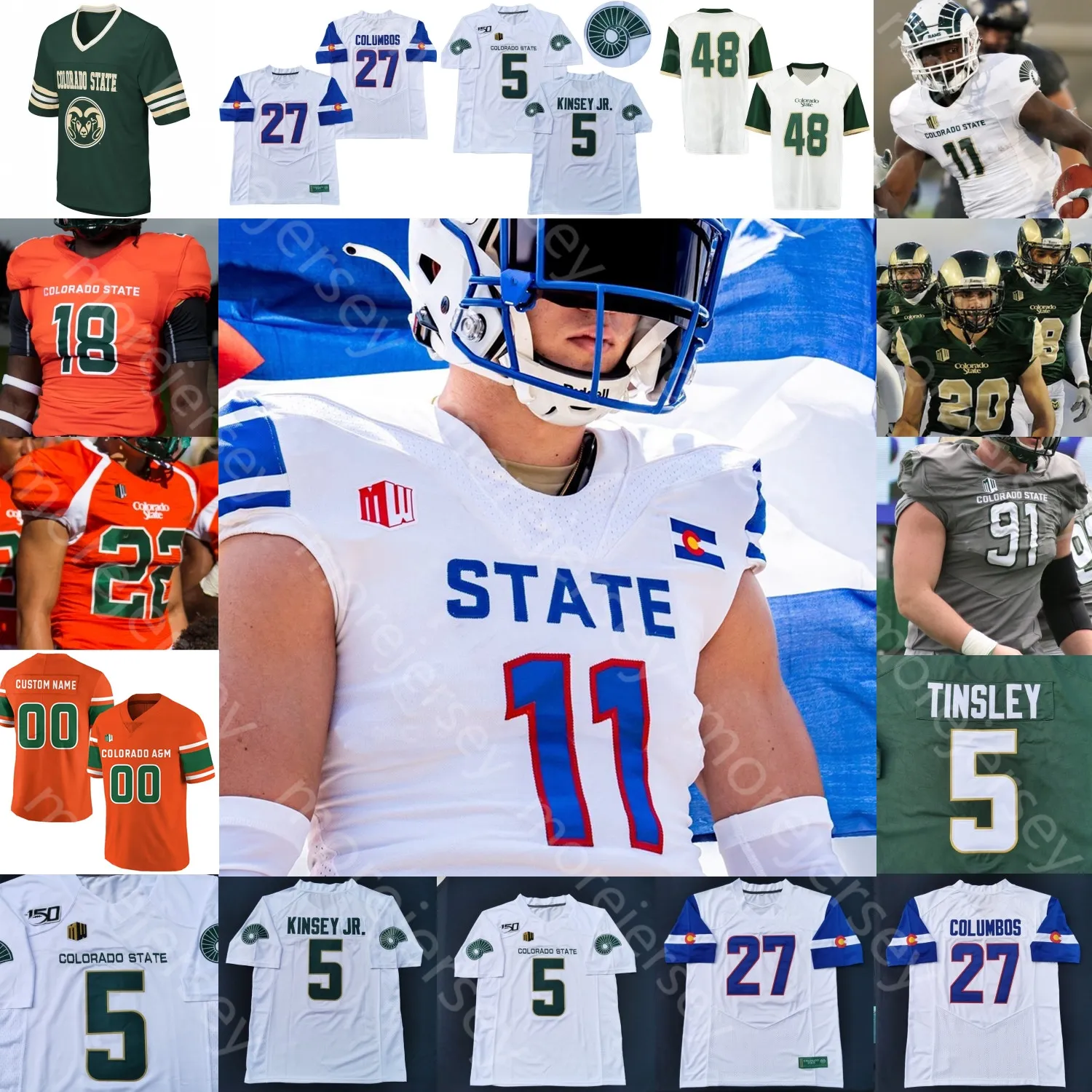 Colorado State Football Jersey - NCAA College - Brayden Fowler-Nicolosi ...