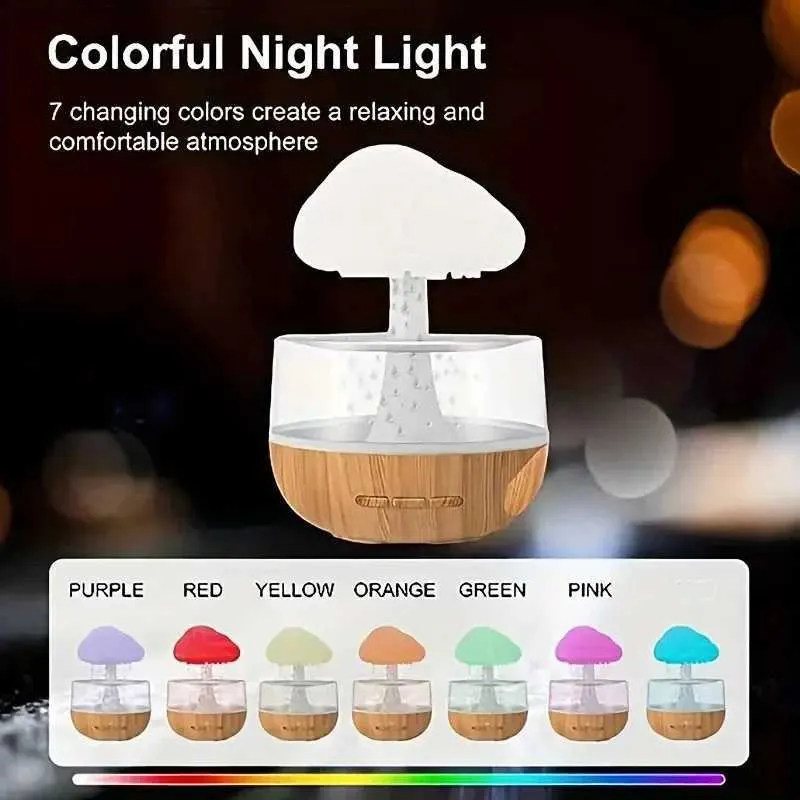 Mushroom Rain Humidifier & Aroma Diffuser: Electric Aromatherapy with ...