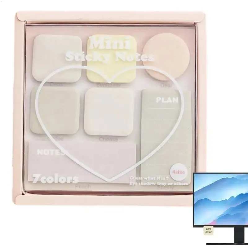 Wholesale Colorful Mini Sticky Simple Sticky Notes Eyeshadow Palette ...