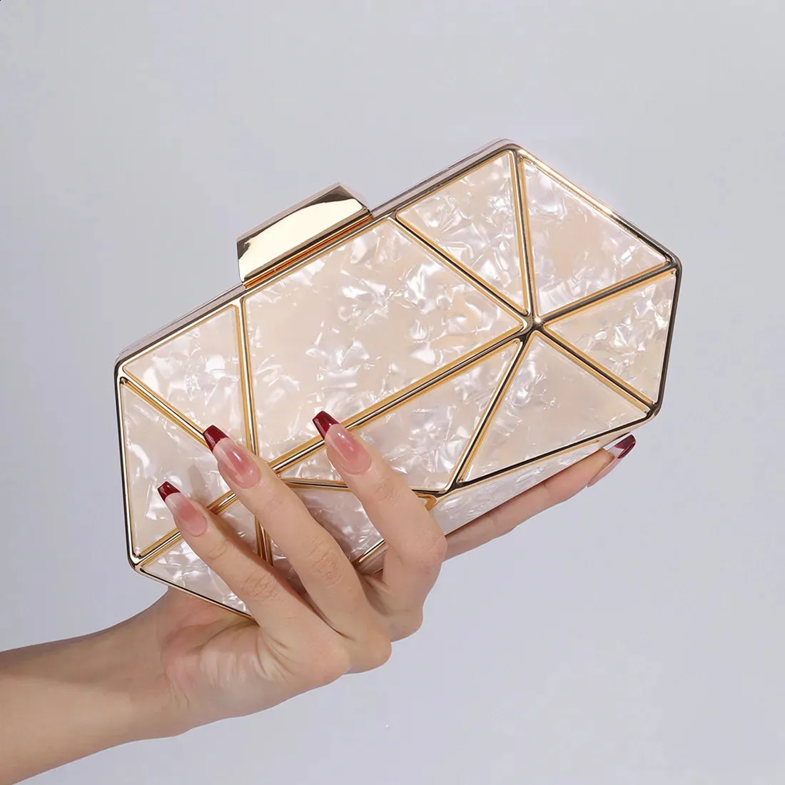Acrylic Metal Diamond Evening Bag For Women, Chain Shoulder Crossbody ...