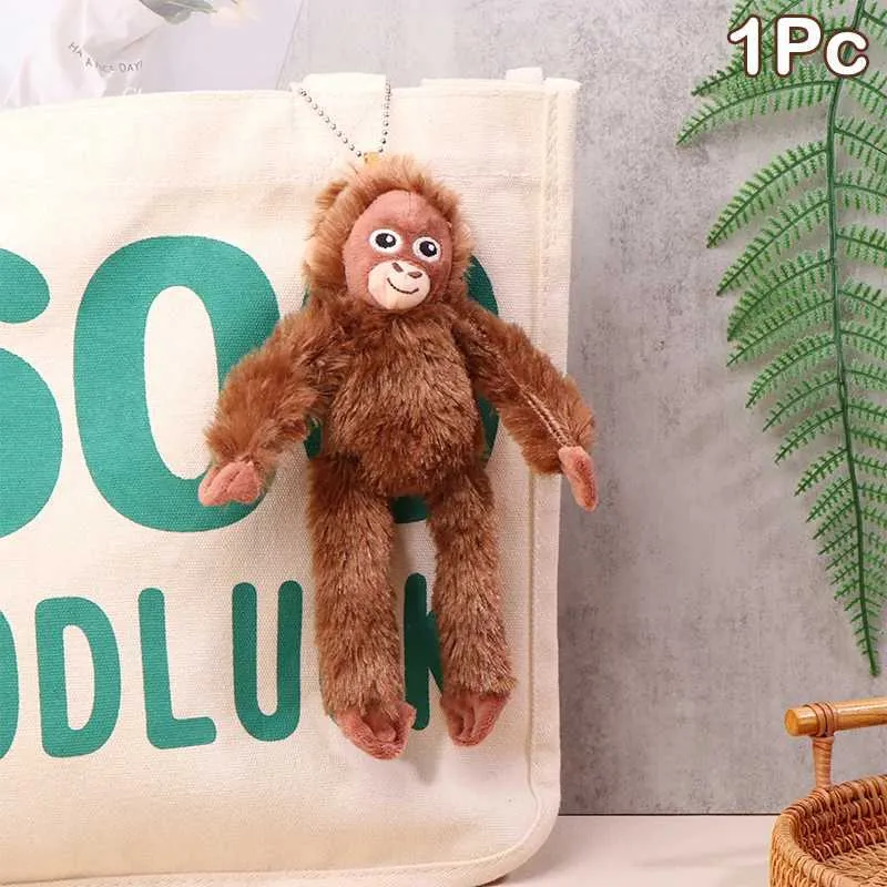 Animal Plush Keychain Cute Gorilla Monkey Pendant, Soft Stuffed Plush ...