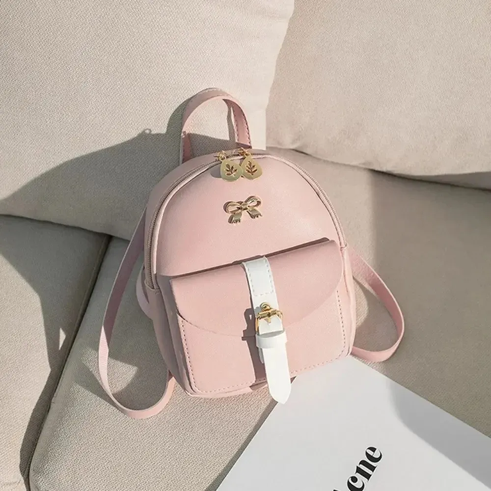 Elegant Mini Backpack Purse: Stylish PU Leather Bow Design, Perfect for ...