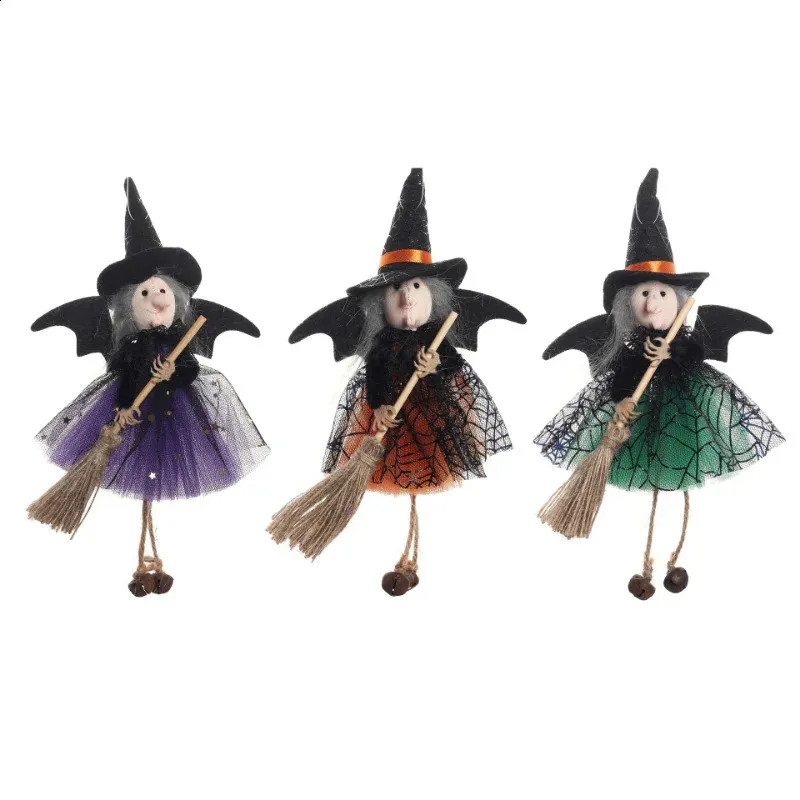 Halloween Witch Doll Desktop Decoration: Spooky Broom Creative Party Prop Propulse Pour La ...