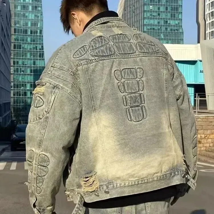 Vintage Style Denim Jacket: Classic American Design, Loose Fit. Shop ...
