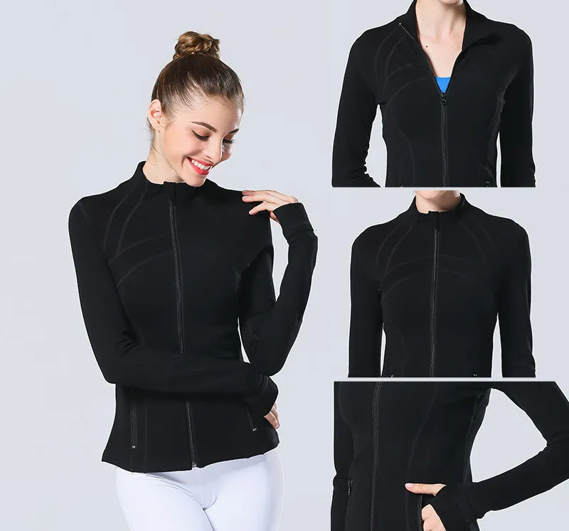 Women's Long Sleeve Yoga Cardigan Yoga Outfit Fitness Wear Outer Jacket ...