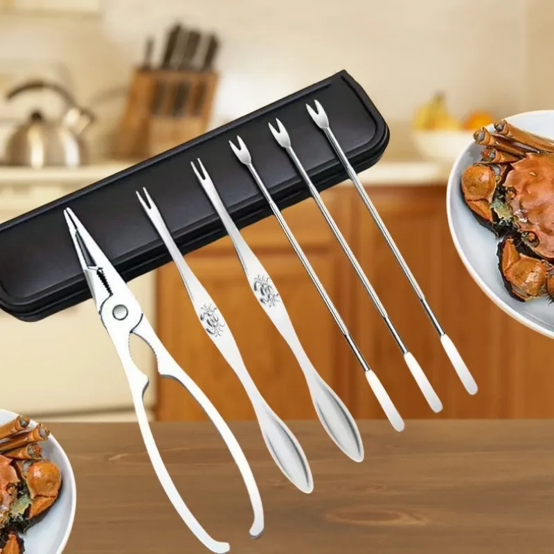 Stainless Steel Crab Japanese Chisel Set With Lobster Clamp, Pliers ...