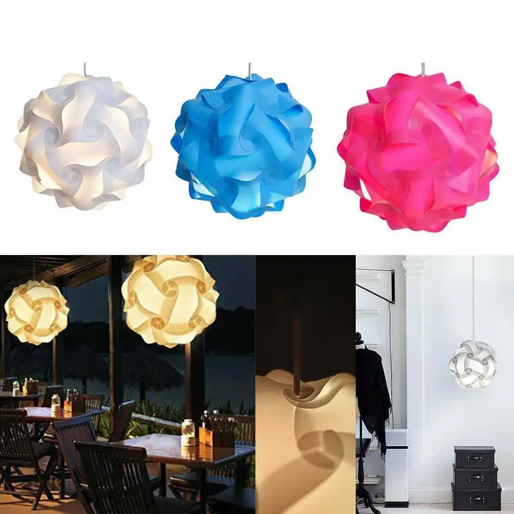Modern DIY Jigsaw Lamp Shade - 25cm Geometric Chandelier Lampshade ...