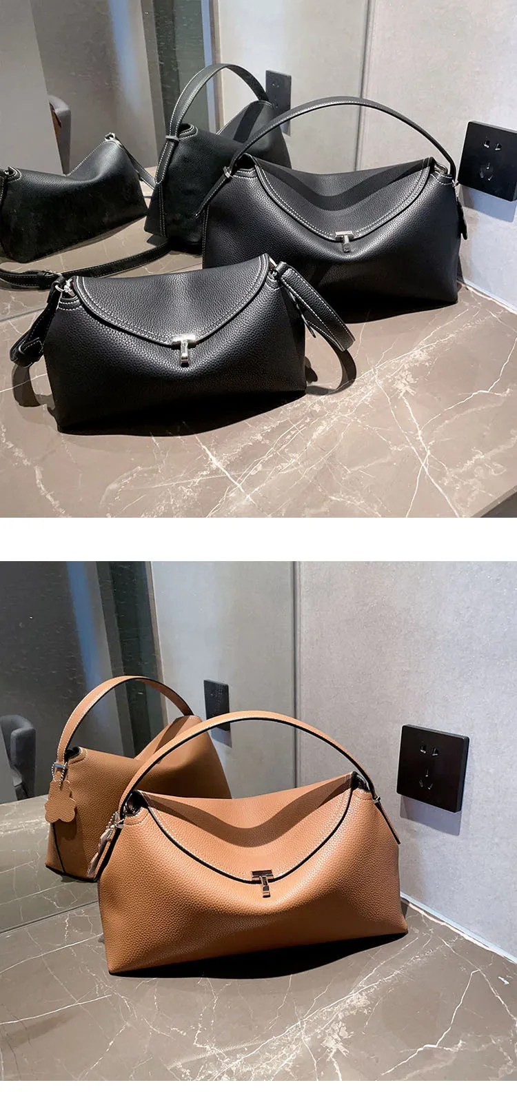 Women's Drawstring Tote Bag - Fashionable Commuter Shoulder Bag with ...