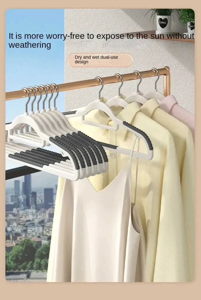 Premium Anti-Slip Clothes Hangers - 10 Pack, Space Saving, Prevent ...
