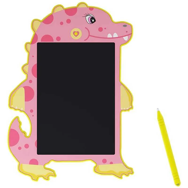 Pink Dinosaur LCD Writing Tablet - 8.5-Inch Children's Learning Tablet, Durable Educational Toy ...
