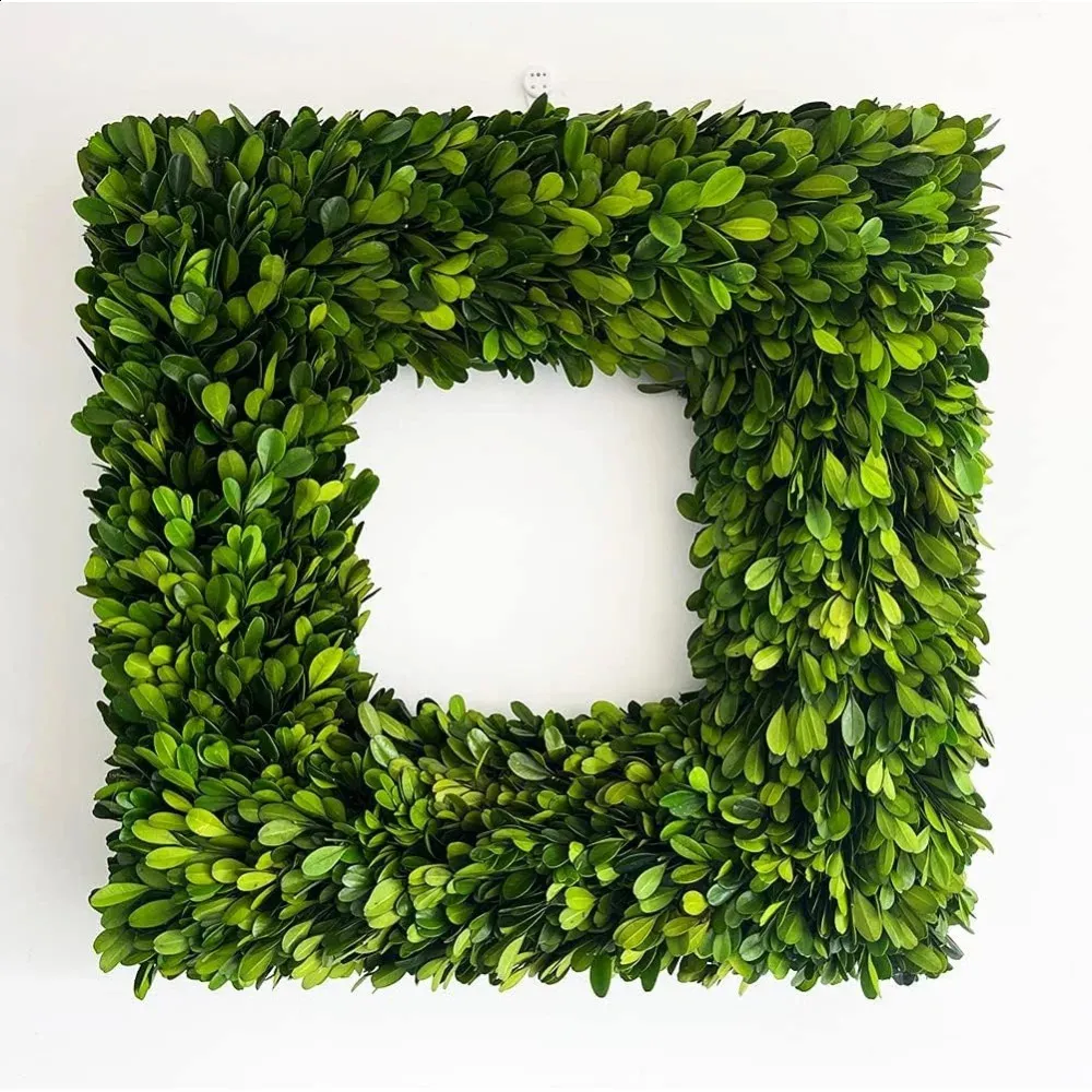 Prosperity Solid Wood Garland Set 18 Square Wreath For Indoor/Outdoor ...