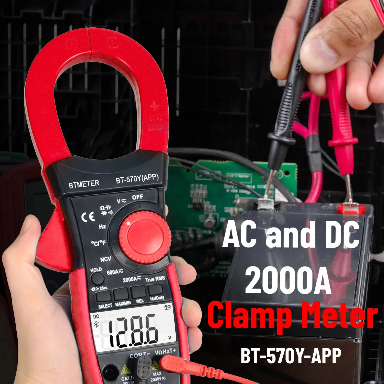 BT570YAPP Digital ACDC Temperature Measurement Tool 6000 Count Real RMS ...