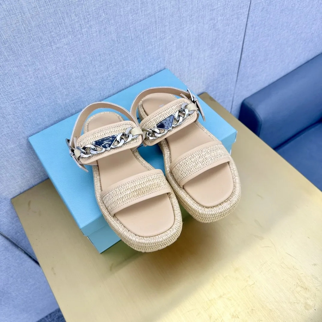 Designer Crochet Platform Comfortable Platform Sandals For Women Buckle ...