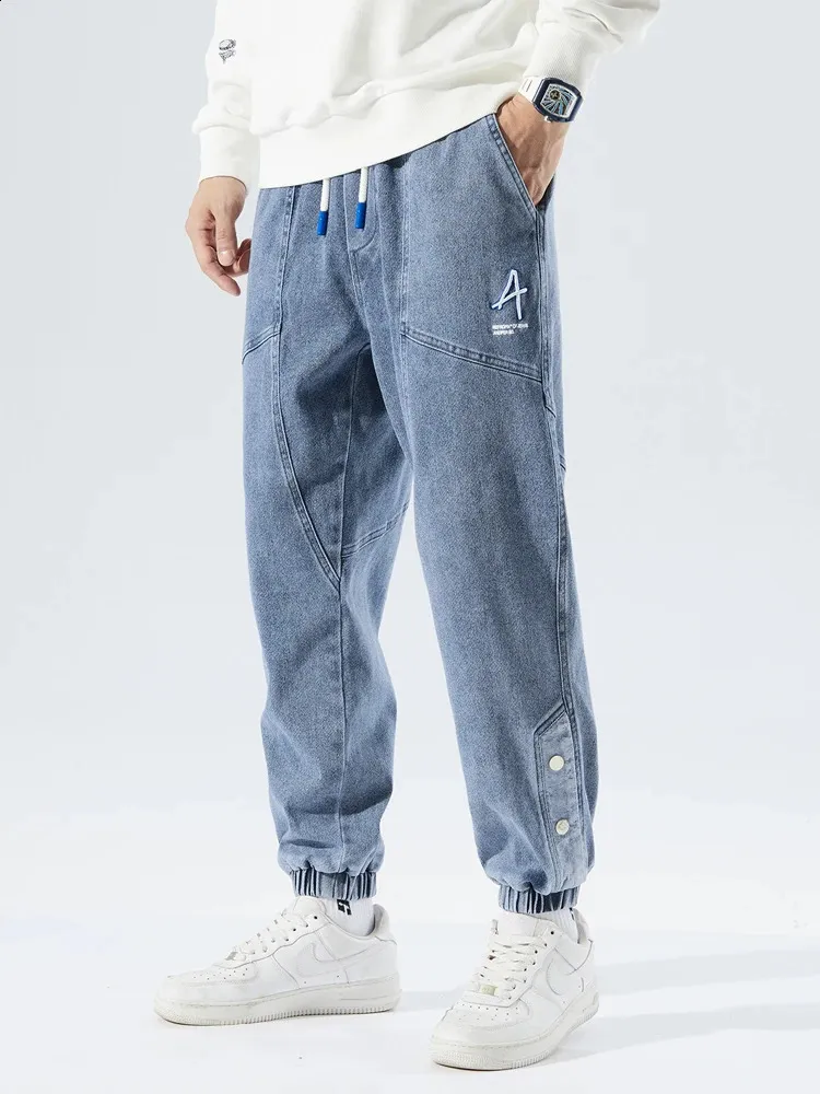 Spring And Autumn Plus Size Pocket Jeans: Men's Hiphop Streetwear Harem ...