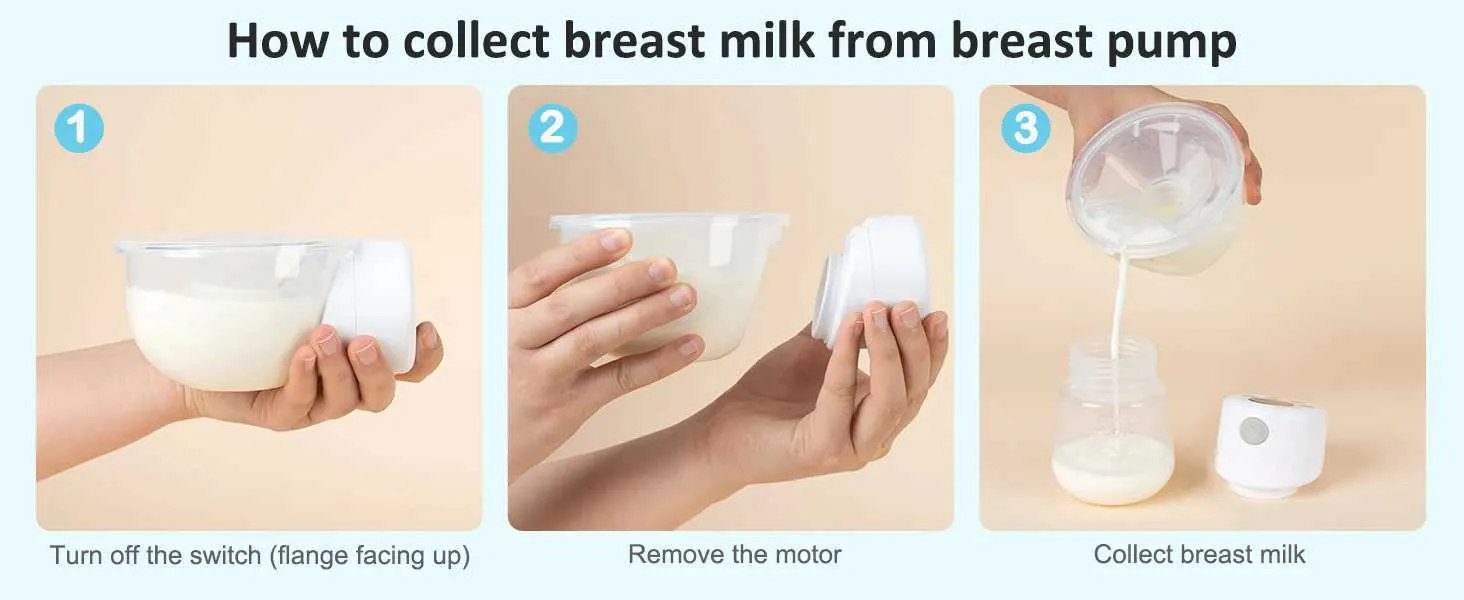 Wearable Breast Pump - Handless Electric Breast Milk Extractor ...