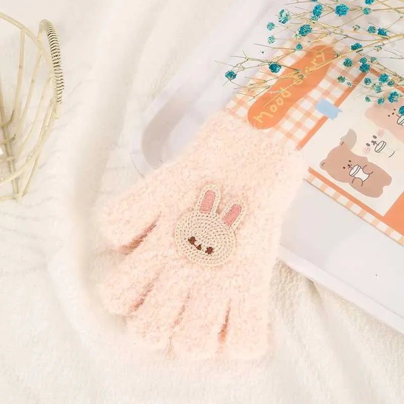 DHgate.com:Warm Winter Kids Split Finger Gloves - Thick Velvet Cartoon ...