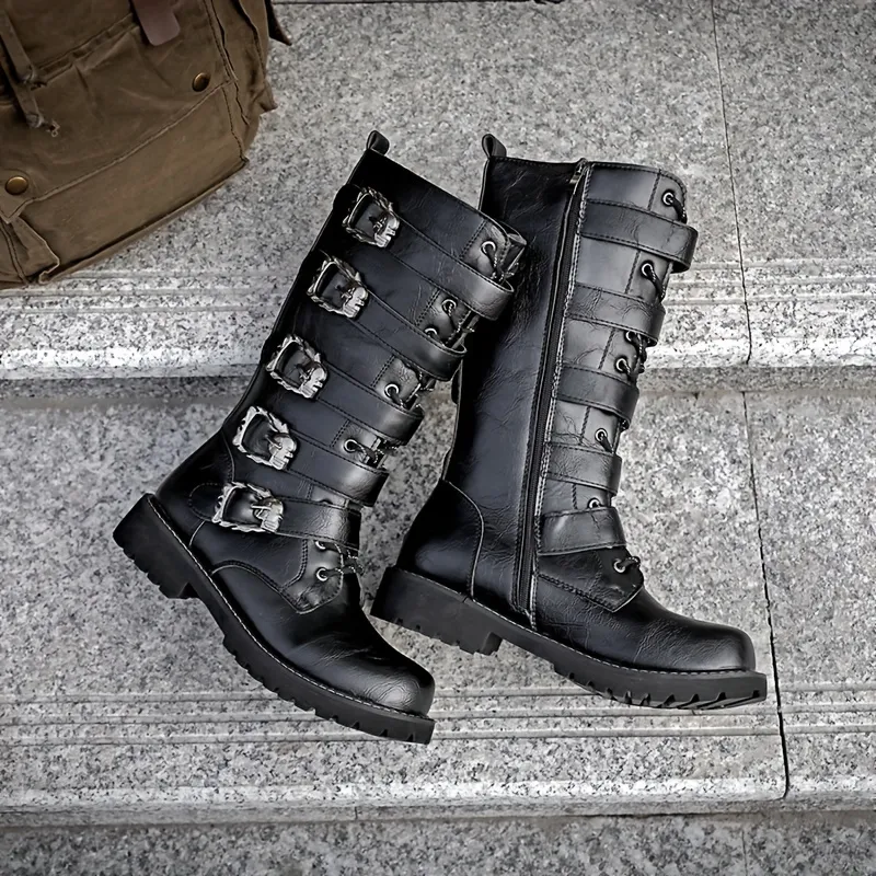 DHgate.com:Mens High-Top Microfiber Motorcycle Boots - Anti-Skid, Water ...