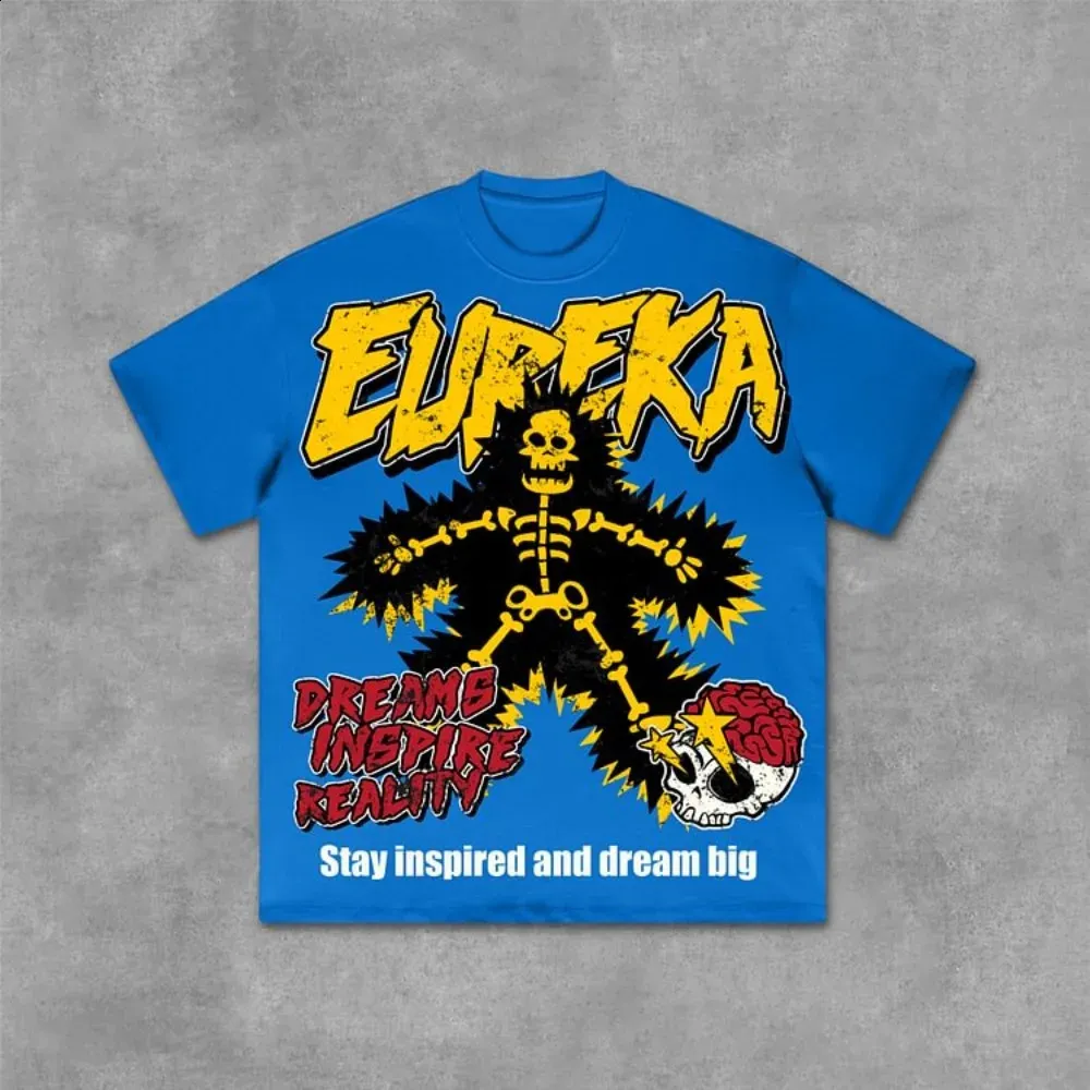 Oversized Vintage Graphic Cotton T-Shirt - Y2K Streetwear for Men ...