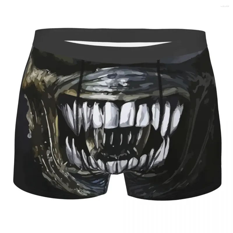 Men's Alien Mouth Boxer Underwear For Men: Horror Humor Boxer Shorts ...