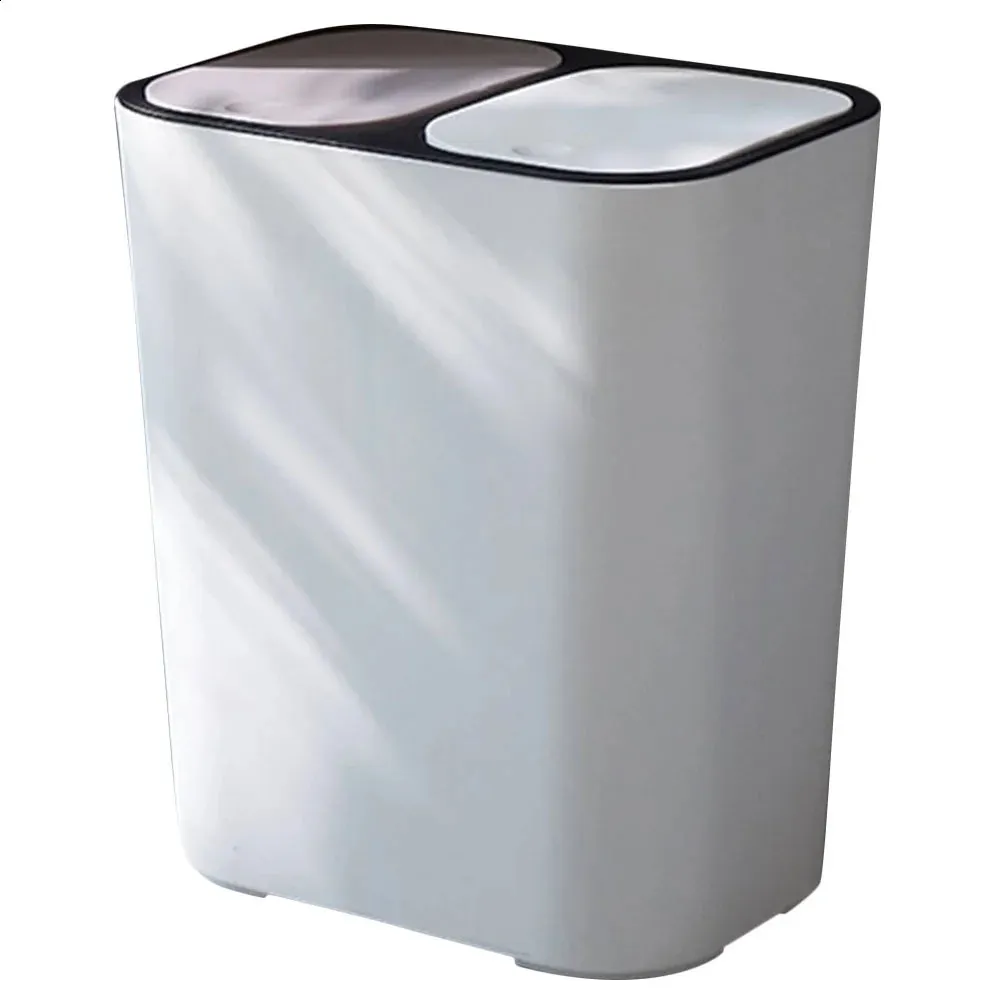 Classified Dual Trash Recycle Bin With Dual Compartments For Dry And ...