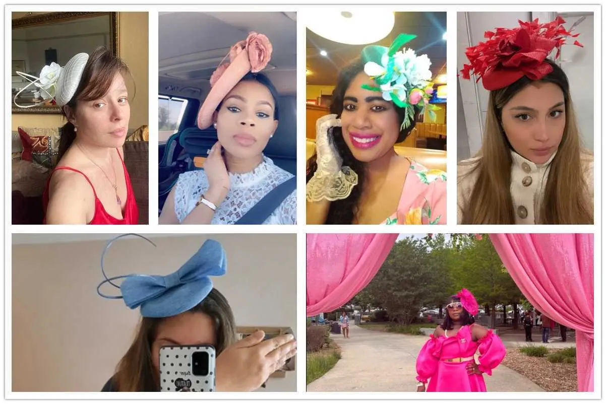 Red Sinamay Kentucky Derby Style Hat - Elegant Church & Wedding ...