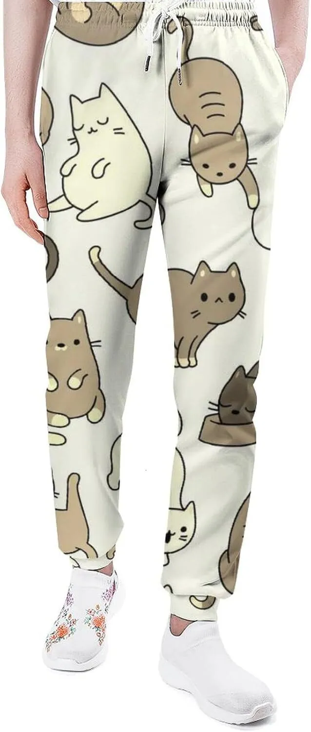 Mens 3D Printed Sweatpants With Cute Drawstring Backpack And Pockets ...