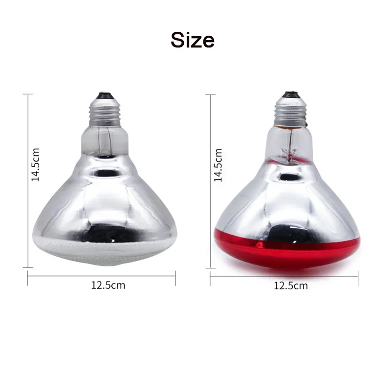 Farm Heat Lamp: 100W/150W/200W Infrared Brooder Bulb - Thickened E27 ...