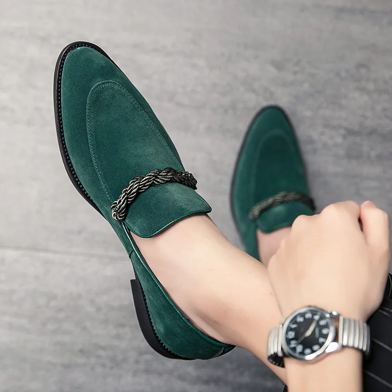 Mens Leather Slip On Loafers Casual Moccasin Loafers for Men Narrow ...