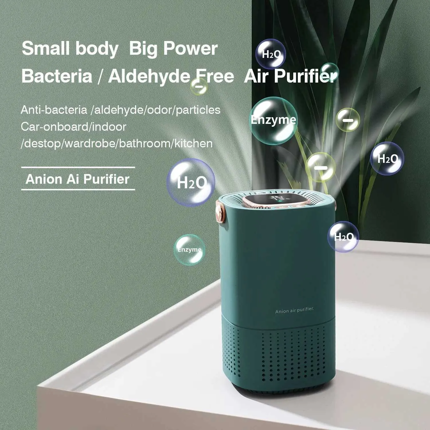 Portable Negative Ion Portable Purifier With Hepa Filter For Automotive And Home Use De Air M240830 From Court of treasures 22.08 DHgate.Com