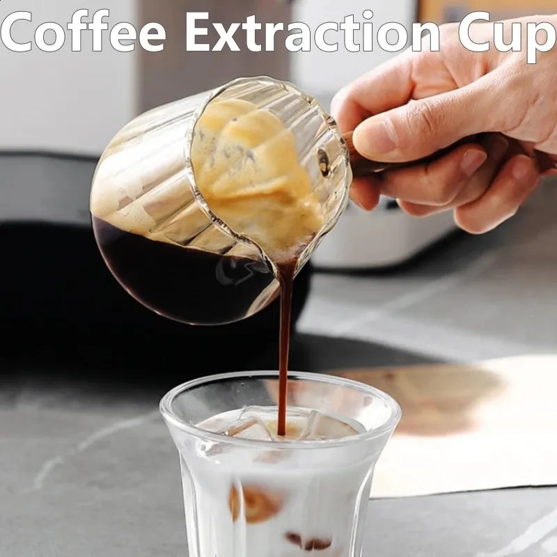 DHgate.com:180ml Glass Coffee Extraction Cup with Wood Handle - Heat ...
