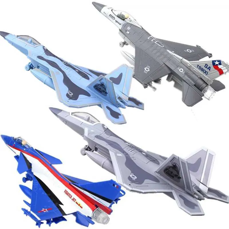 Diecast Aircraft Toys: Air Force Fighter Jet Model Realistic Sound ...