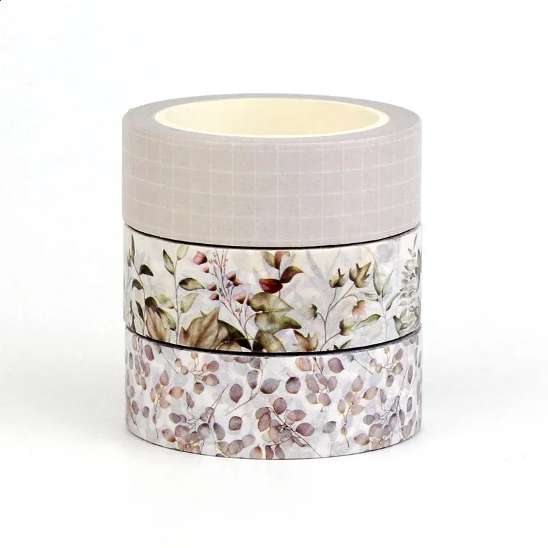 10 Pack Neutral Leaves Washi Tape Set for Scrapbooking, Planners ...