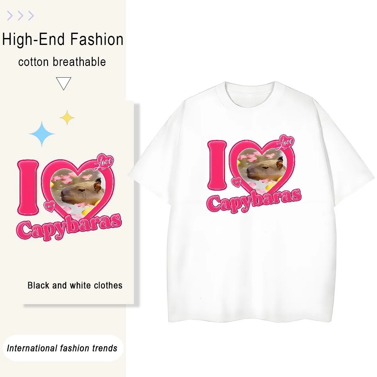 Custom Cartoon Breathable Mens T-Shirts - 100% Cotton, 230g, Short ...