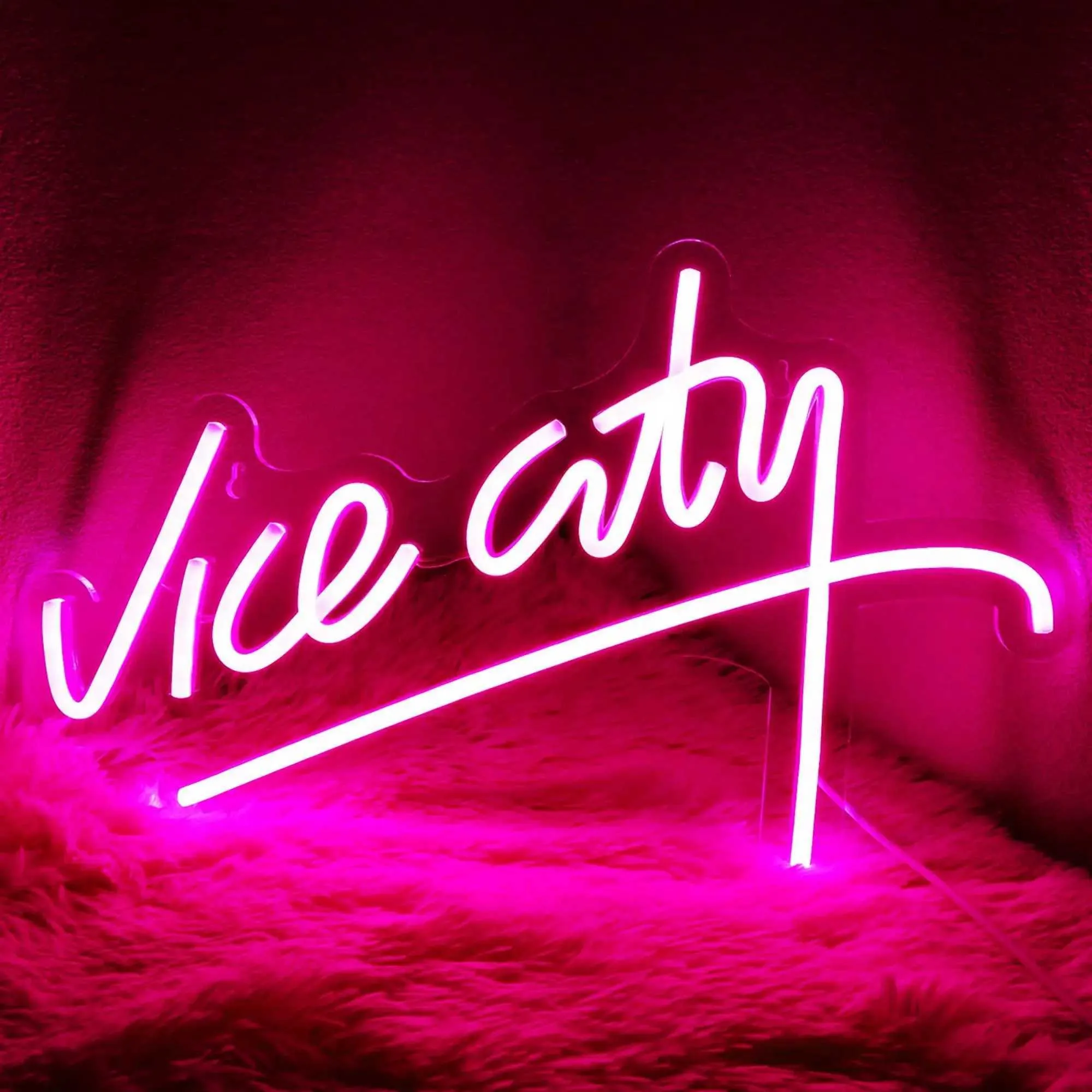 Personalized Vice City Neon Single Shelf For Wall USB LED Game Room ...