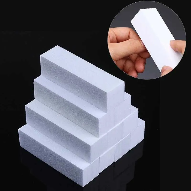 White Nail Files & Buffer Blocks 2/5/10 Pack Manual Nail Care Tools For ...