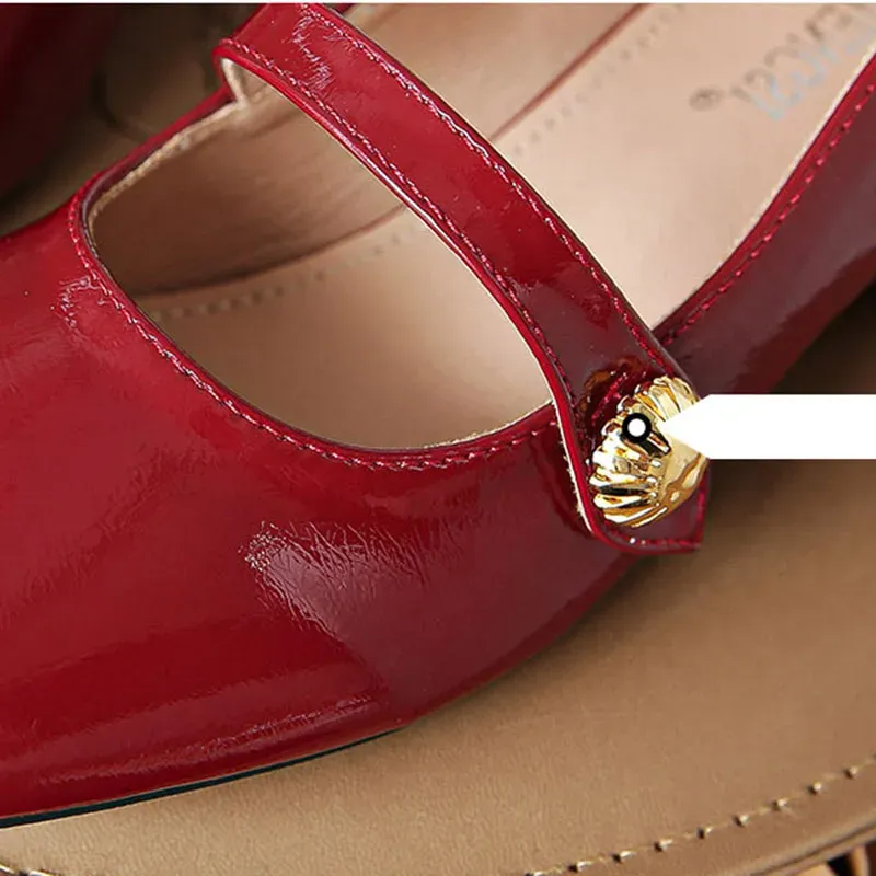 Wholesale Korean Spring Women's Elegant Round Toe Leather Low Heel ...