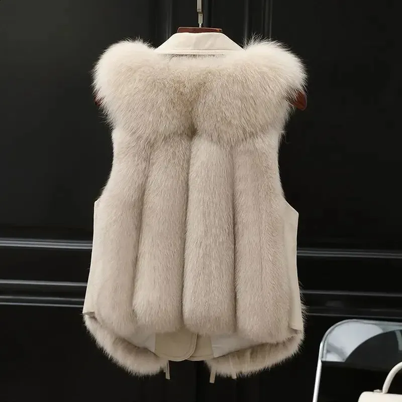 Fur Tank Top For Women Top De Mangas De Invierno Suave Y Acogedor De ...