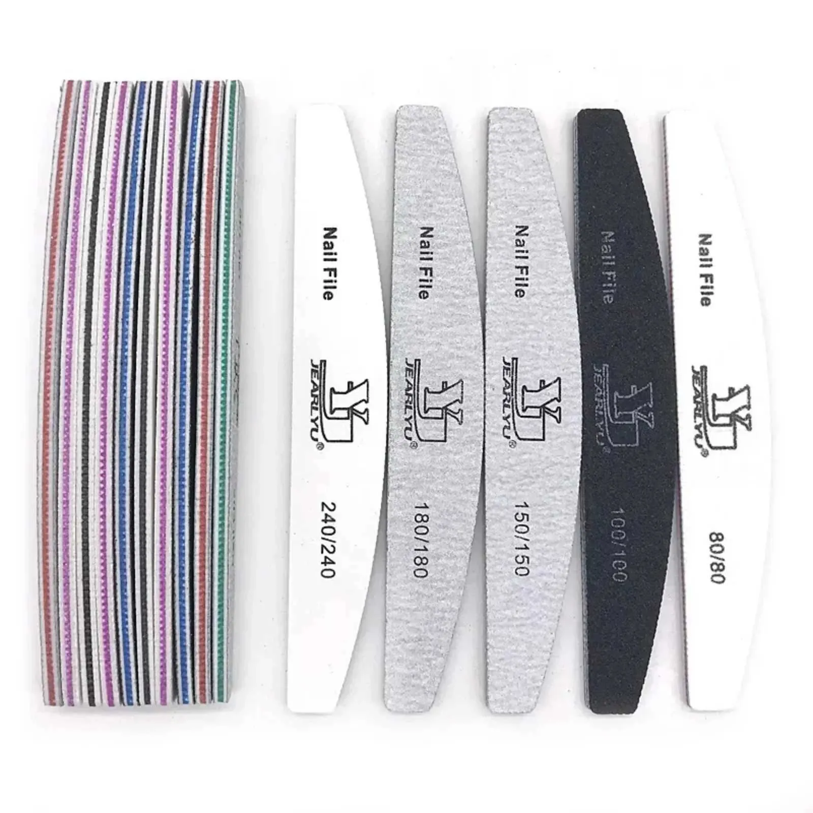 Nail File Set: Moon Style Nail Polishing Files, Professional Lime A ...