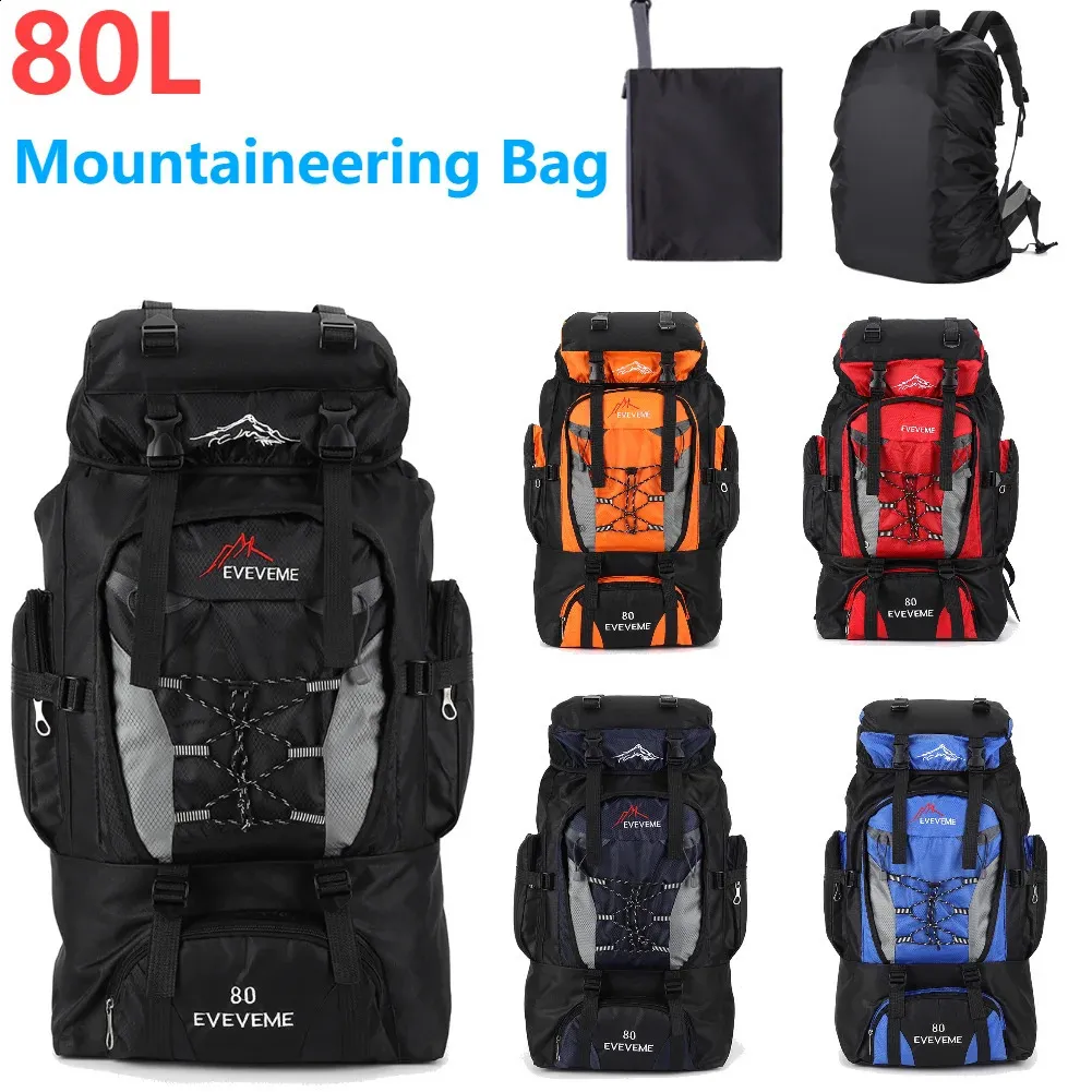 80L Travel Backpack Camping Bag For Men Large Hiking Bag Tourist ...