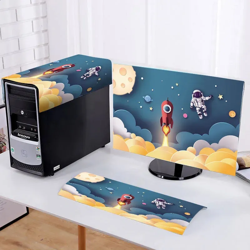 Desktop Computer Dust Cover Suit 19 32 Inch Keyboard Host LCD Screen ...