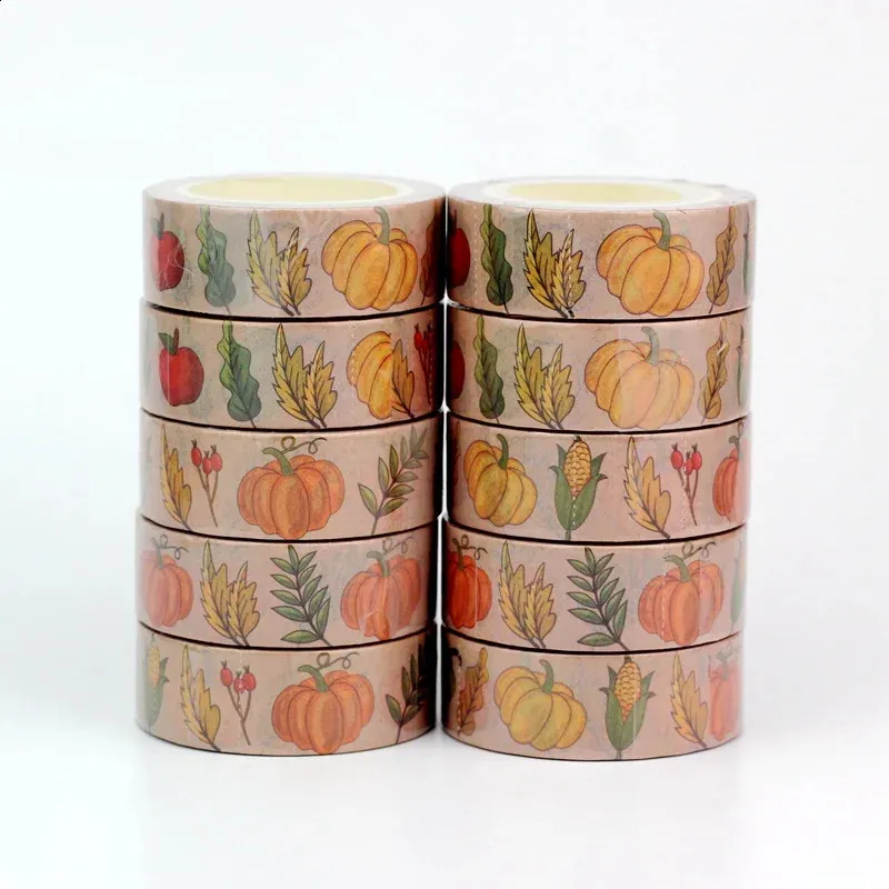 DHgate.com:10 Pack Fall Harvest Washi Tape Set - Pumpkin, Leaves, Corn ...