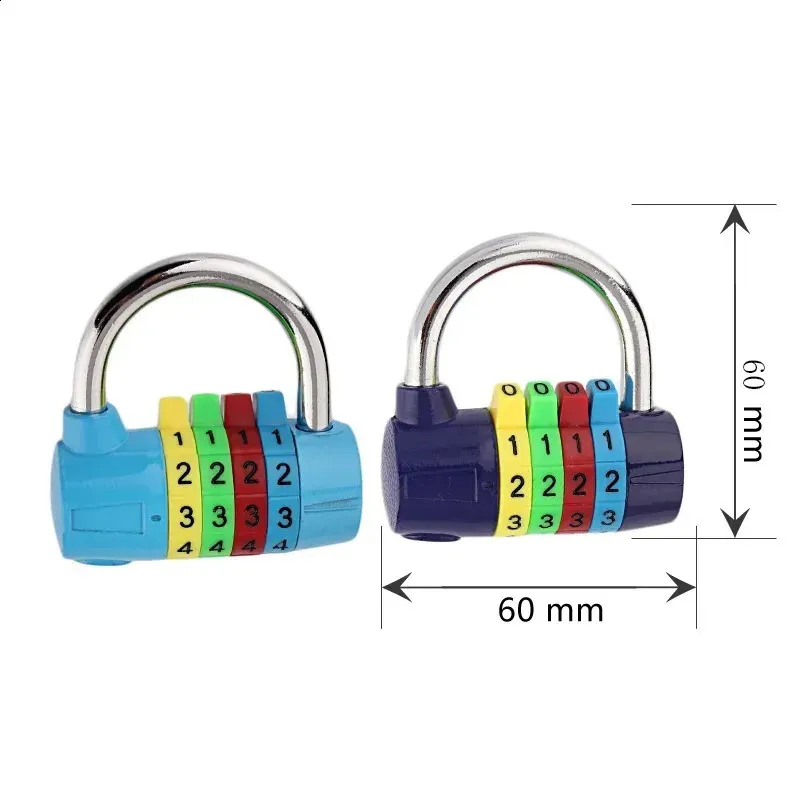 Secure 4-Digit Padlock: Burglarproof Wardrobe Lock, Gym Password ...