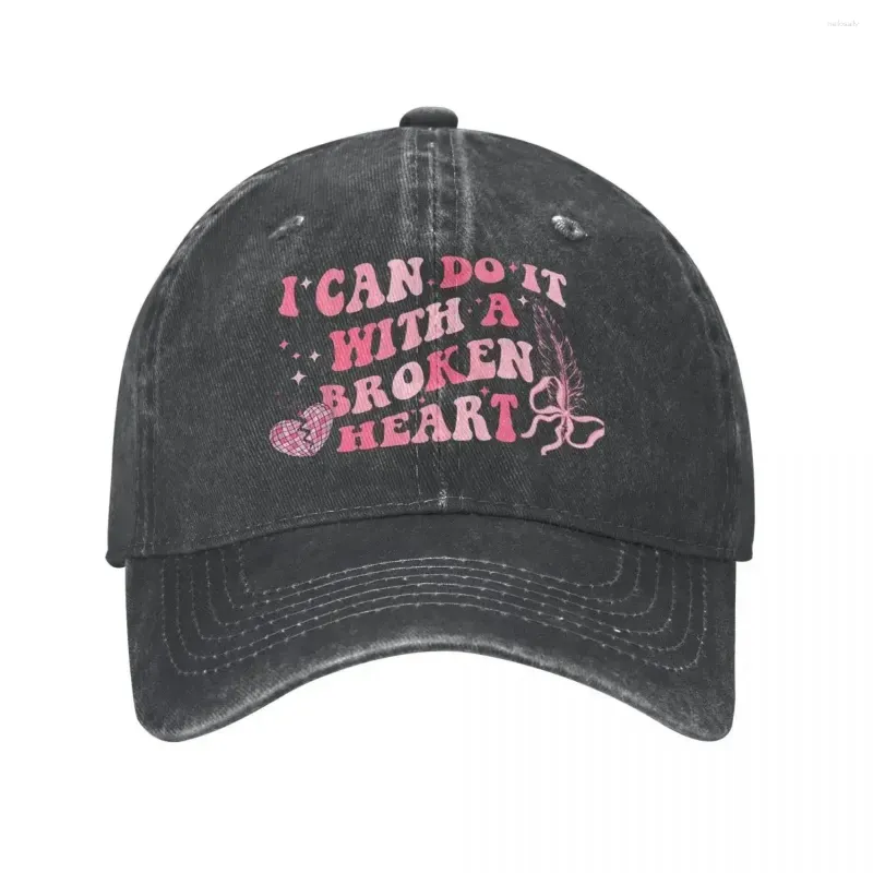 Vintage Distressed Washed Distressed Baseball Cap With Broken Heart ...