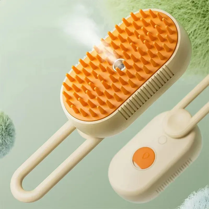 Electric Pet Grooming Steam Spray Massage Comb - Anti-Flying Hair ...