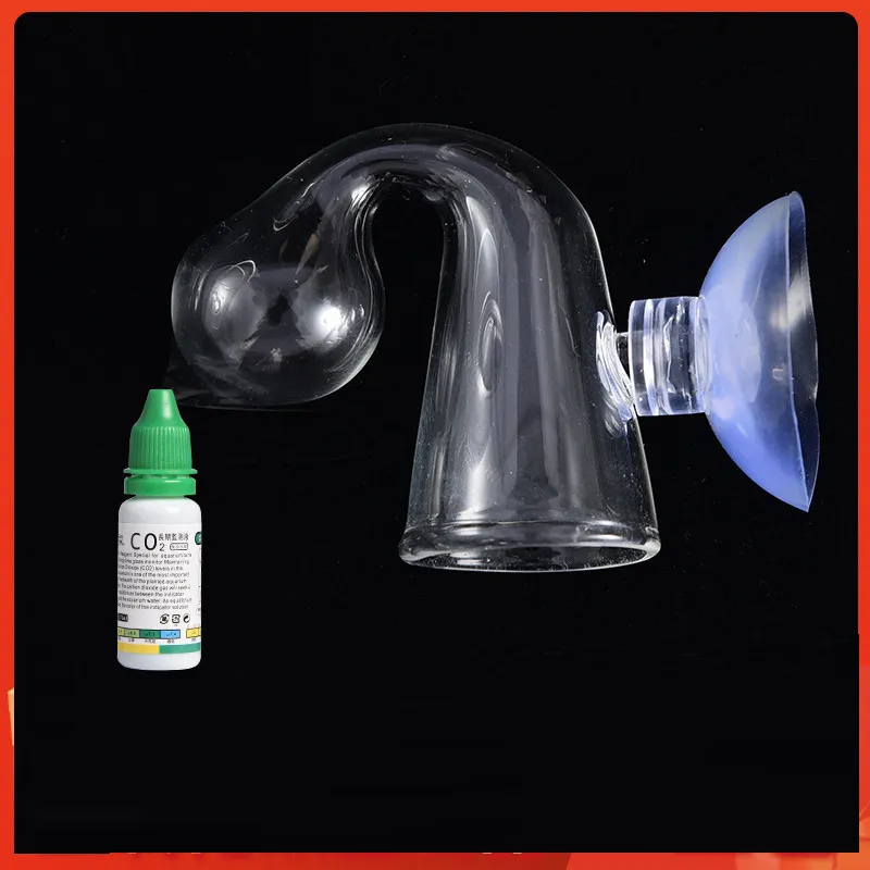 Glass Aquarium CO2 Drop Checker with Liquid Monitor for Plant Growth ...