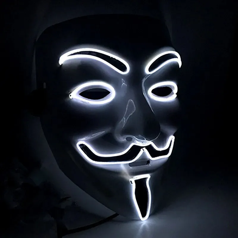 LED Neon Light Halloween non rebreather mask for Role...