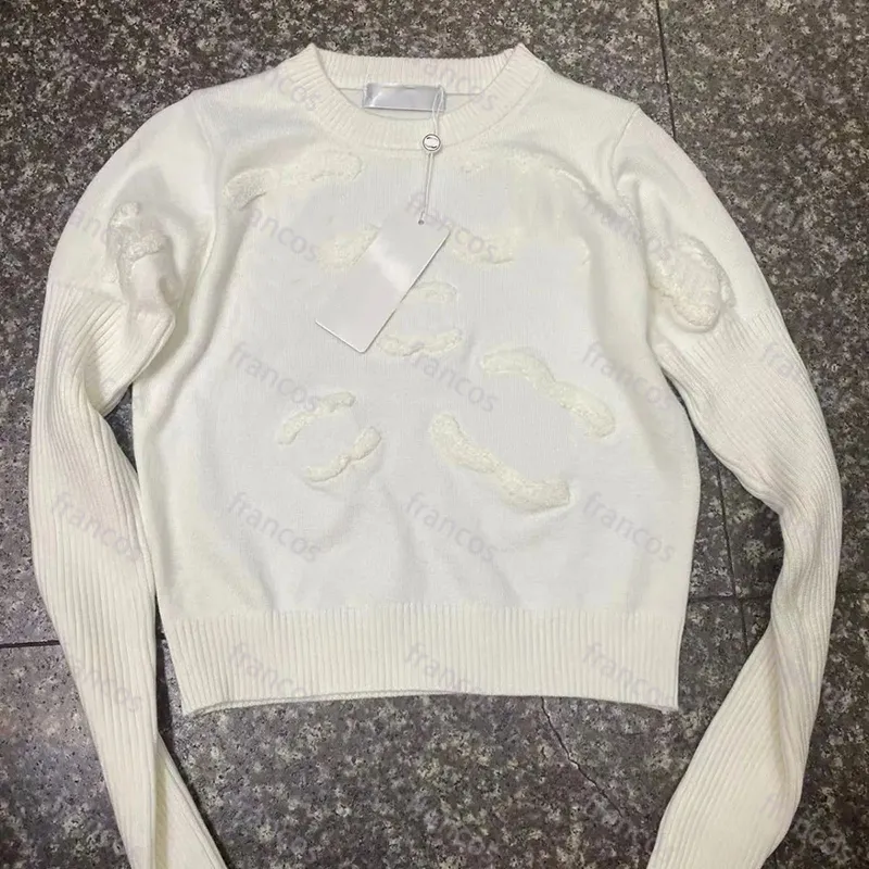 Designer Autumn Sweater Woman Knited Embroidery Sweaters Crow Neck ...