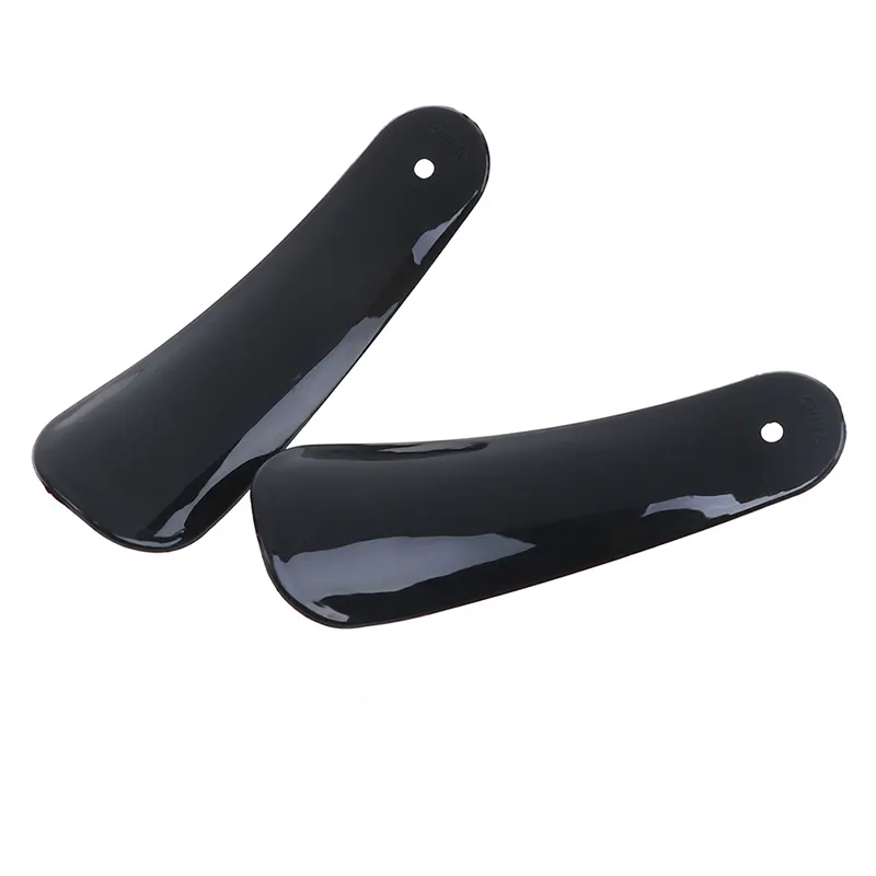 4-Piece Shoe Horn Set - Black Plastic, Flexible & Sturdy - Easy Slip-On ...