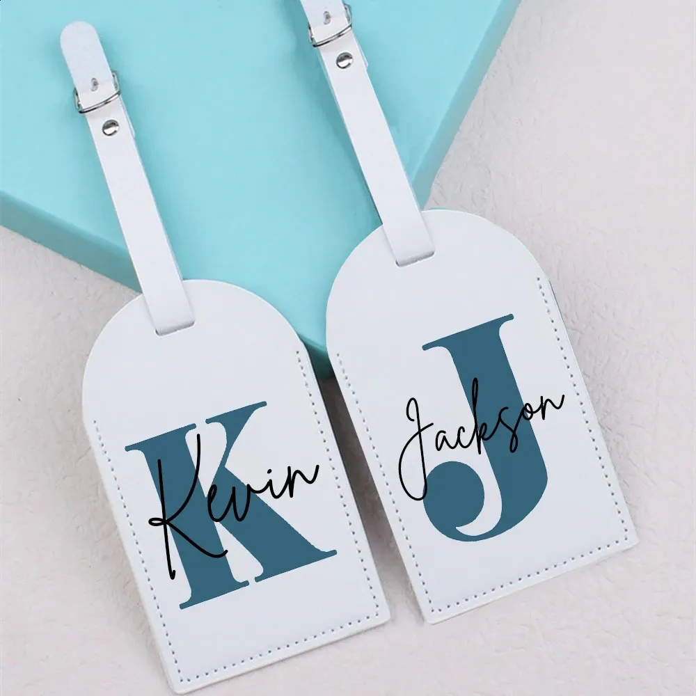 Personalized Leather Luggage Tag With Initial Personalised Suitcase Straps Identification Label ...